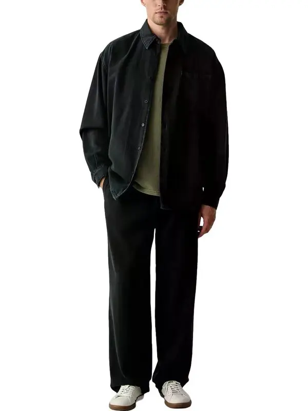 American Vintage Lycaz Elasticated-waist Straight-leg Trousers - Black