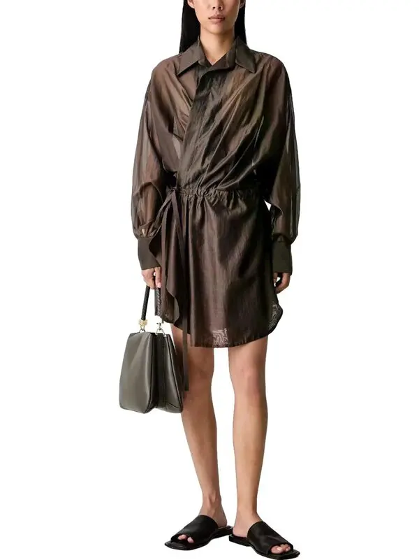 VICOLO Viole Mini Dress - Brown