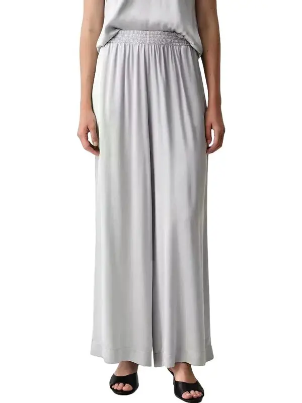 VICOLO Elasticated-waist Palazzo Pants - Grey