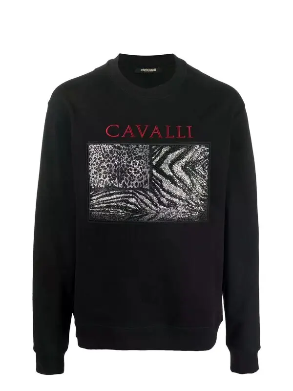 Roberto Cavalli Logo-print Sweatshirt - Black