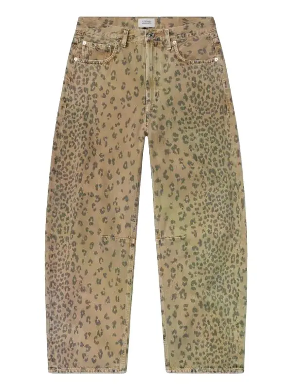 Citizens Of Humanity Leopard-print Straight-leg Jeans - Neutrals