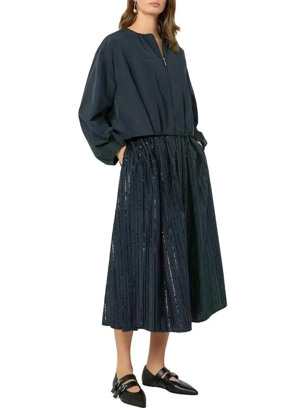 Max Mara Cropped Zip-up Jacket - Blue