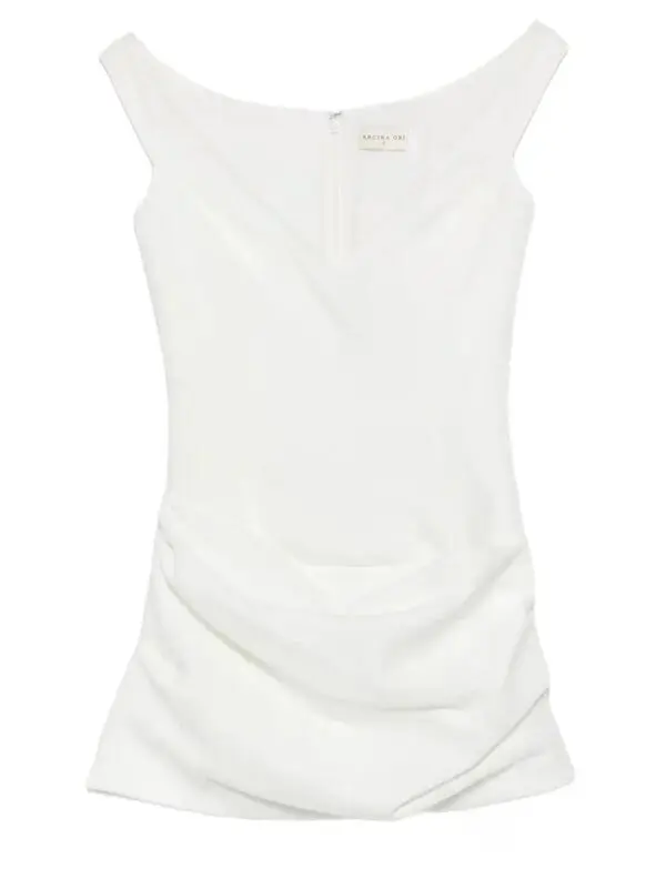Arcina Ori Avery Draped Mini Dress - White
