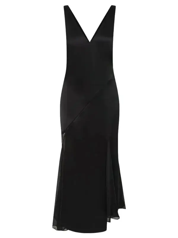 SIR. Ingrid V-neck Midi Dress - Black