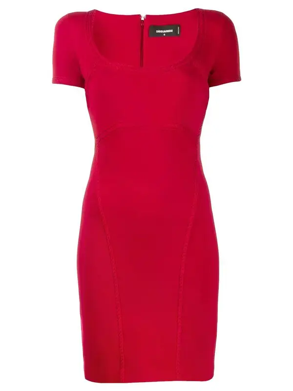 Dsquared2 Decorative Trim Dress - Red