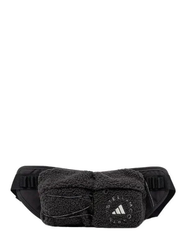 Adidas By Stella McCartney Fleece-texture Logo-print Belt Bag - Grey