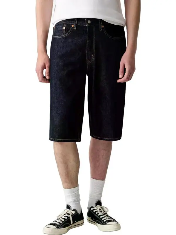 LEVI'S 470 Logo-patch Denim Shorts - Blue