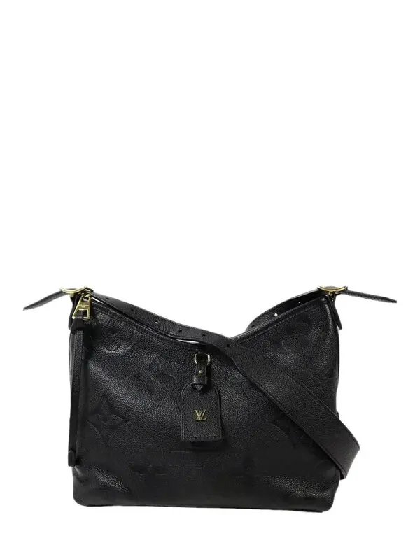LOUIS VUITTON Carryall Pm Monogram Empreinte Shoulder Bag - Black
