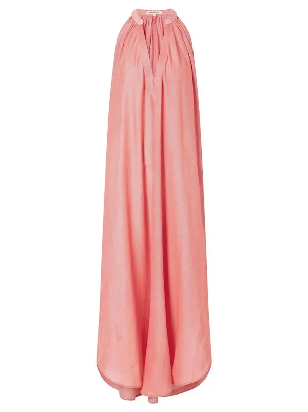 MARRAKSHI LIFE The Halter Cotton Maxi Dress - Red