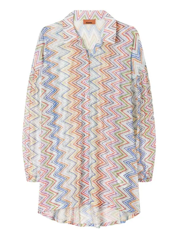 Missoni Striped Mesh Knitted Shirt - Multi