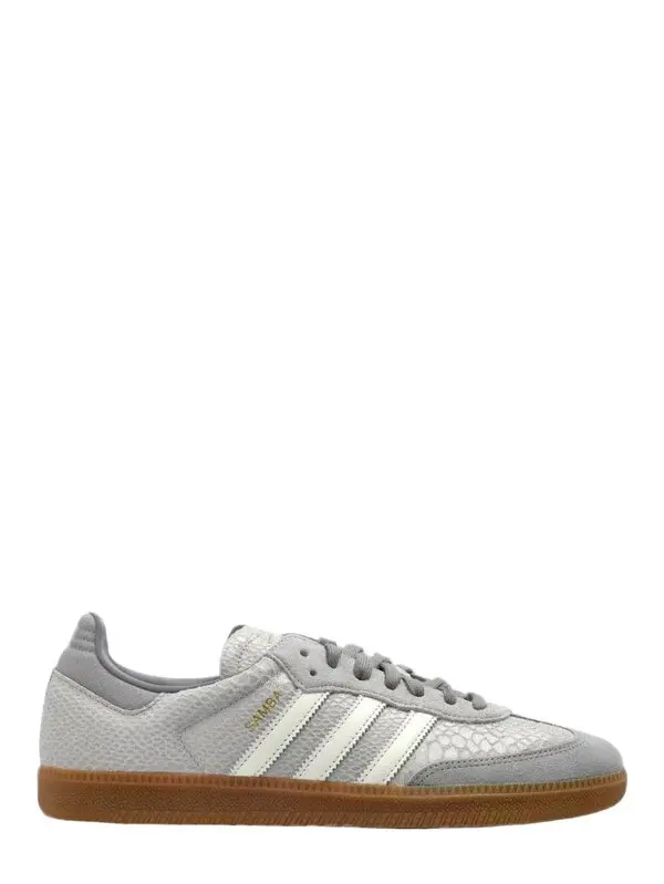 Adidas Samba Og Snakeskin-effect Sneakers - Grey