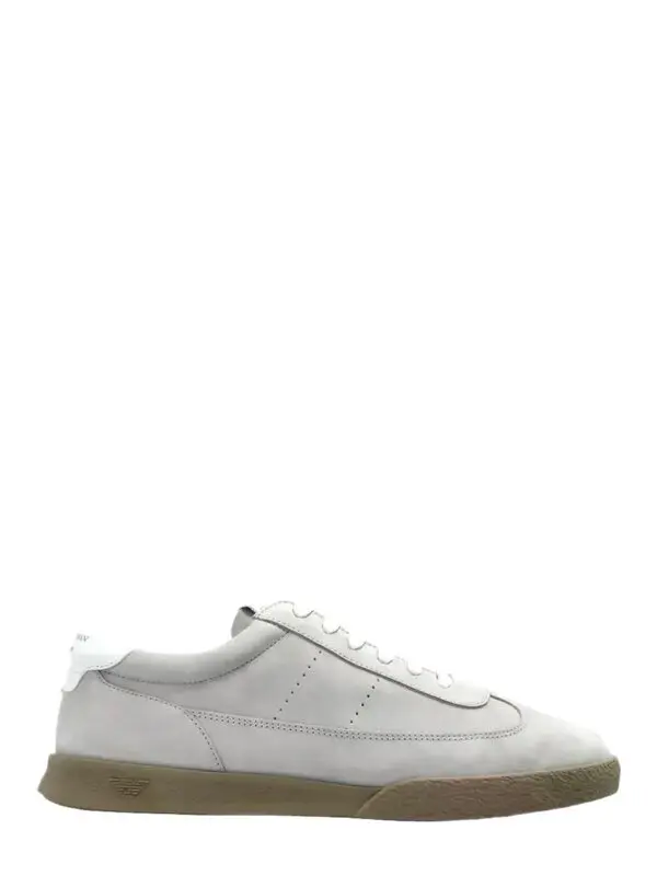 Emporio Armani Suede Leather Sneakers - Grey