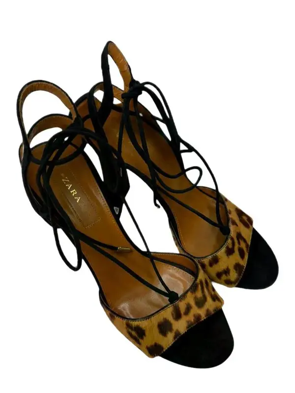 AQUAZZURA Austin Lace-up Sandals - Black