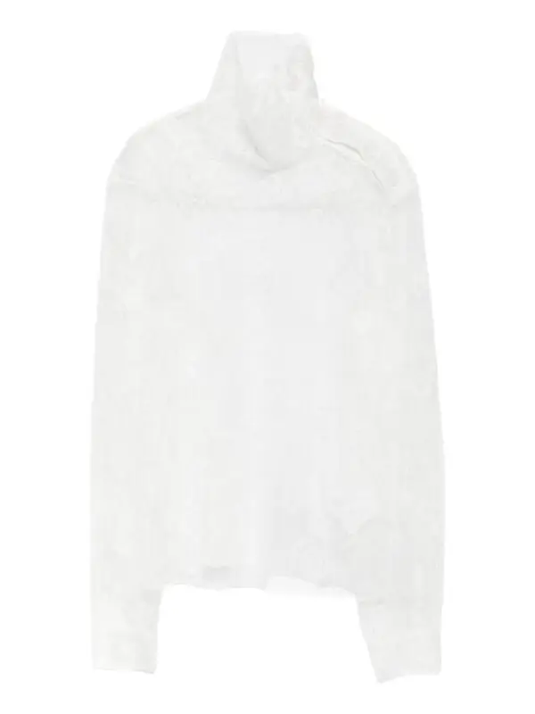 Patrizia Pepe Lace Button-detail Top - White
