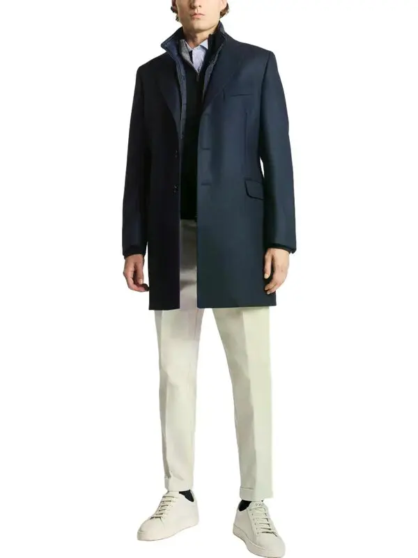FAY Double Coat With Internal Gilet - Blue