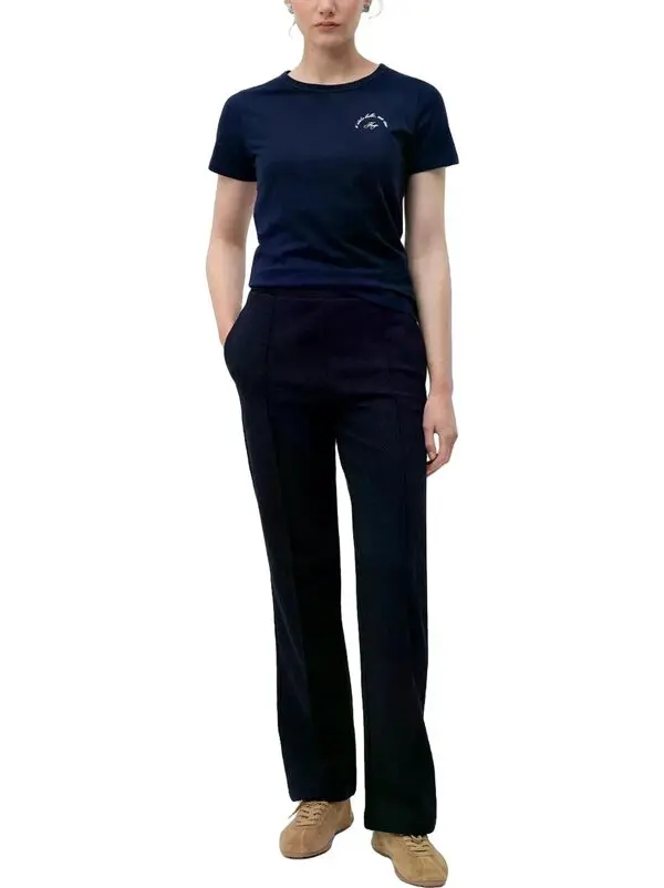 Hugo Nadrid Straight-fit Tracksuit Bottoms In Diamond Jacquard - Blue