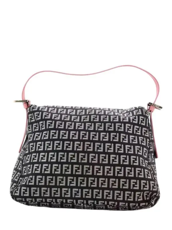 Fendi Mama Forever Bag Zucchino Canvas Shoulder Bag - Grey