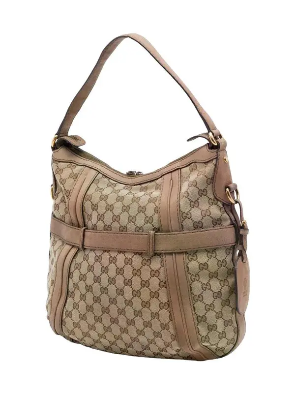 Gucci 2016-2026 Medium Gg Canvas Running Satchel - Neutrals