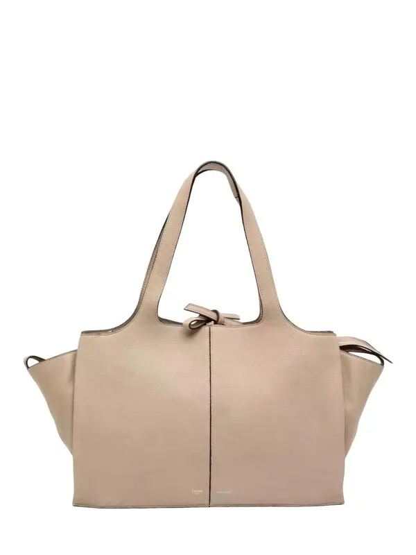 Celine 2016 Medium Grained Calfskin Trifold Tote Bag - Neutrals