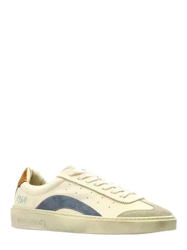 Dsquared2 Panelled Leather Sneakers - Neutrals