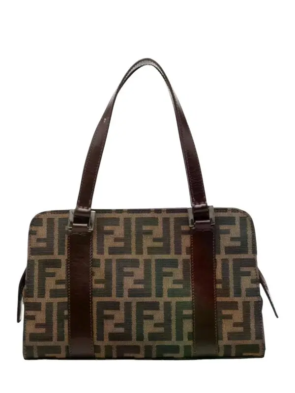 Fendi 2000-2010 Zucca Canvas Handbag - Brown