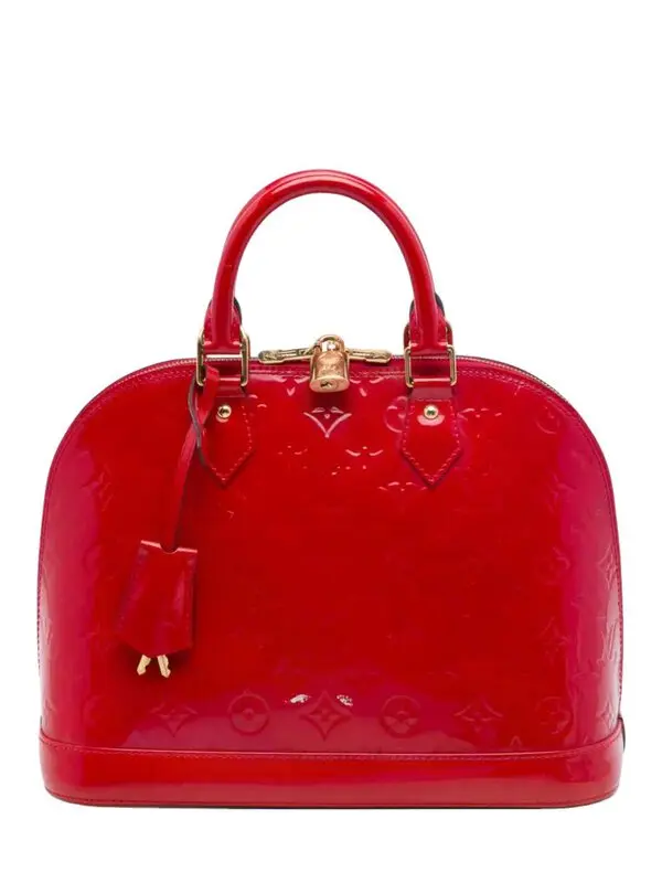 LOUIS VUITTON Monogram Vernis Alma Pm Handbag - Red