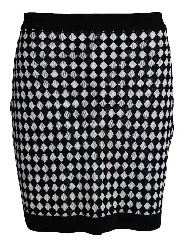Balmain Checked Pencil Skirt - Black