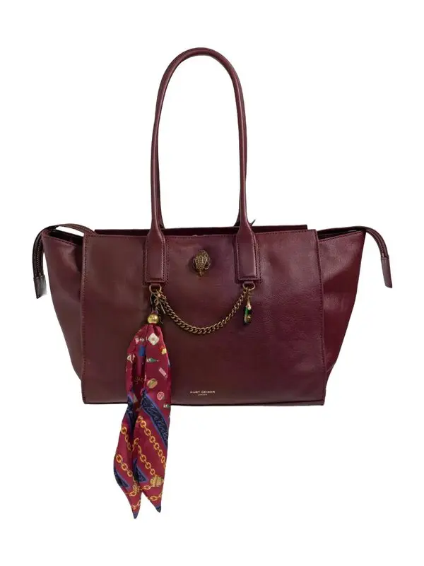 Kurt Geiger Sloane Shopper Leather Tote Bag - Red