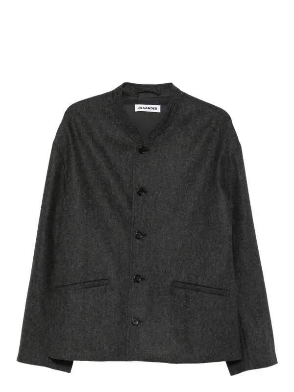 JIL SANDER Band Collar Jacket - Grey