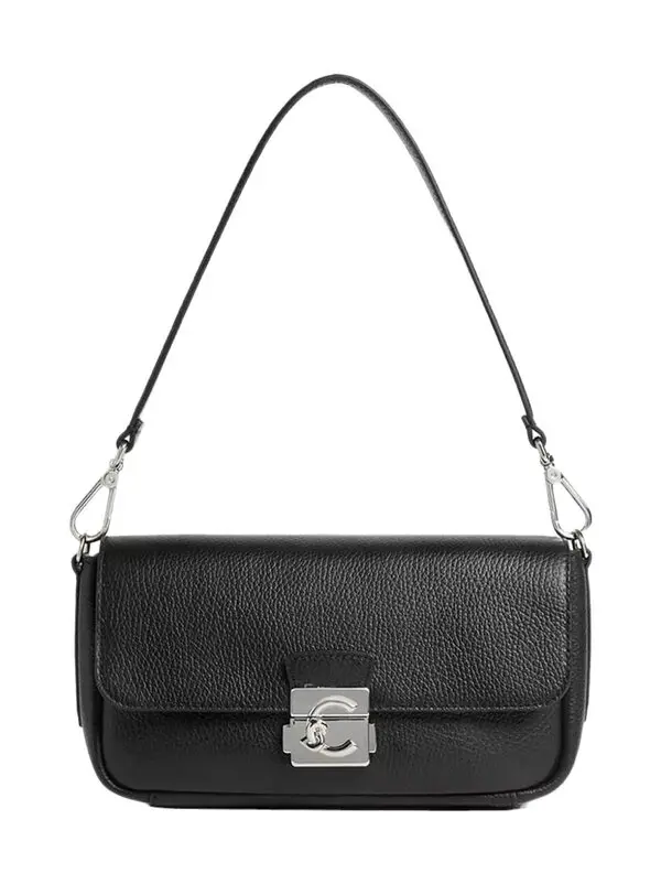 COCCINELLE C-me Grainy Leather Medium Shoulder Bag - Black