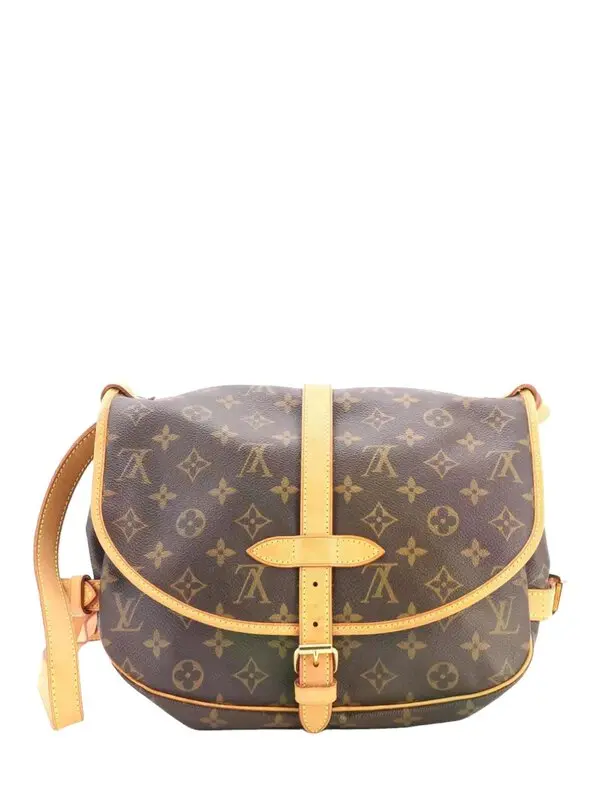 LOUIS VUITTON Monogram Canvas Saumur 30 Crossbody Bag - Brown