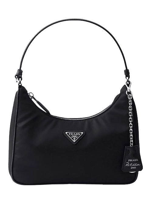 Prada Re-edition 2005 Re-nylon And Saffiano Leather Mini Bag - Black