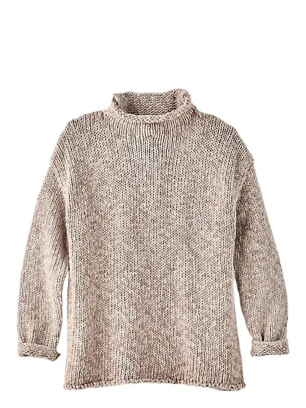 Free People Opal Rollneck Knit Tunic - Stucco