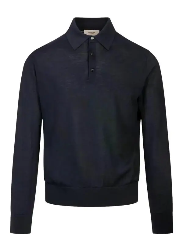 Agnona Long-sleeve Polo Shirt - Blue