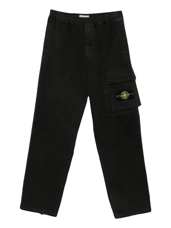 Stone Island Logo-patch Cargo Pants - Black