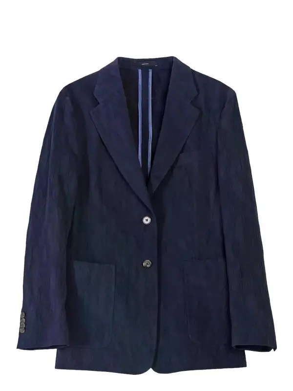 Paul Smith Seersucker Single-breasted Suit Jacket - Blue