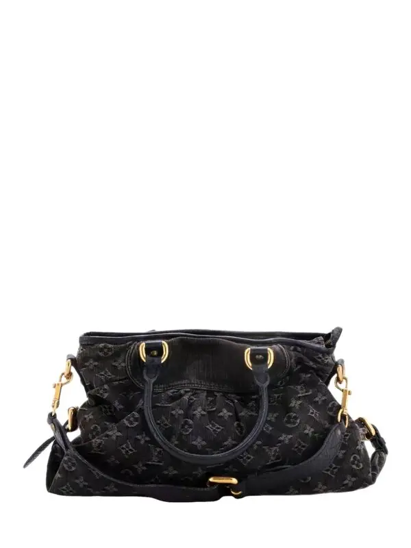 LOUIS VUITTON Neo Cabby Handbag Monogram Denim Mm Tote Bag - Black