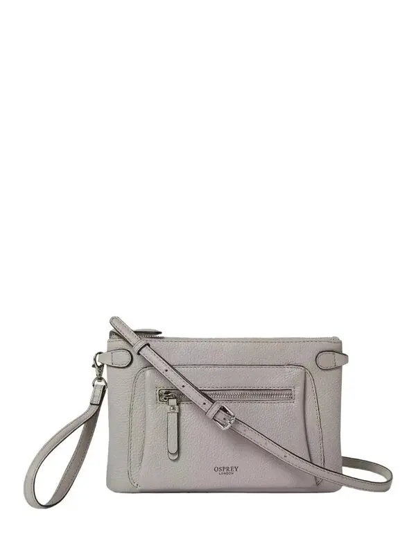 OSPREY Ruby Leather Clutch Bag - Grey