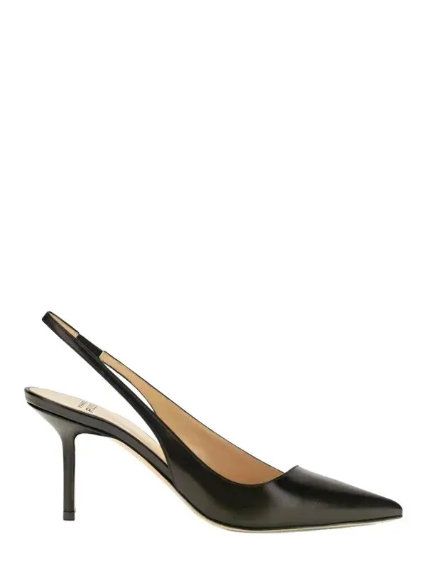FRANCESCO RUSSO Pointed-toe Slingback Pumps - Black