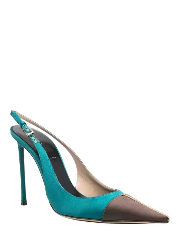 TOM FORD Satin Slingback Pumps - Green