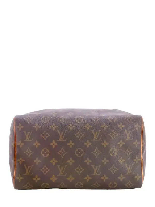 LOUIS VUITTON Speedy Handbag Monogram Canvas 30 Satchel - Brown
