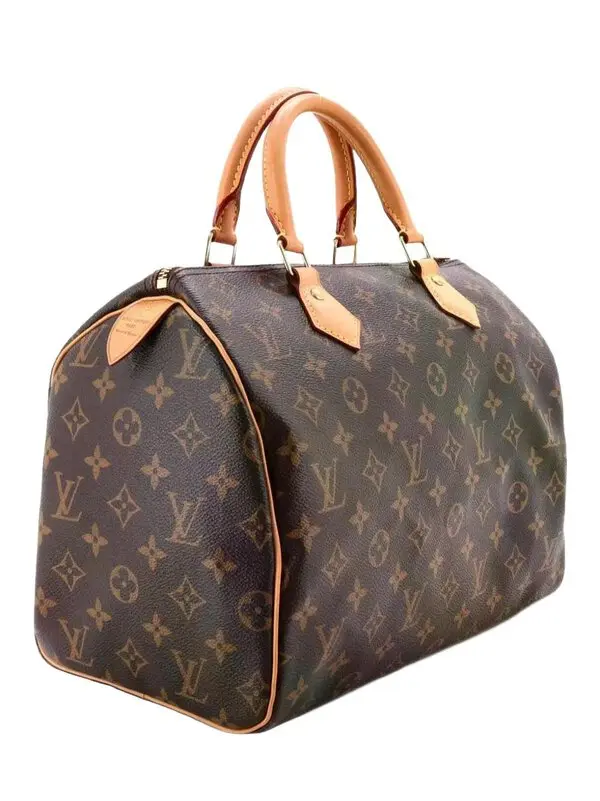 LOUIS VUITTON Speedy Handbag Monogram Canvas 30 Satchel - Brown