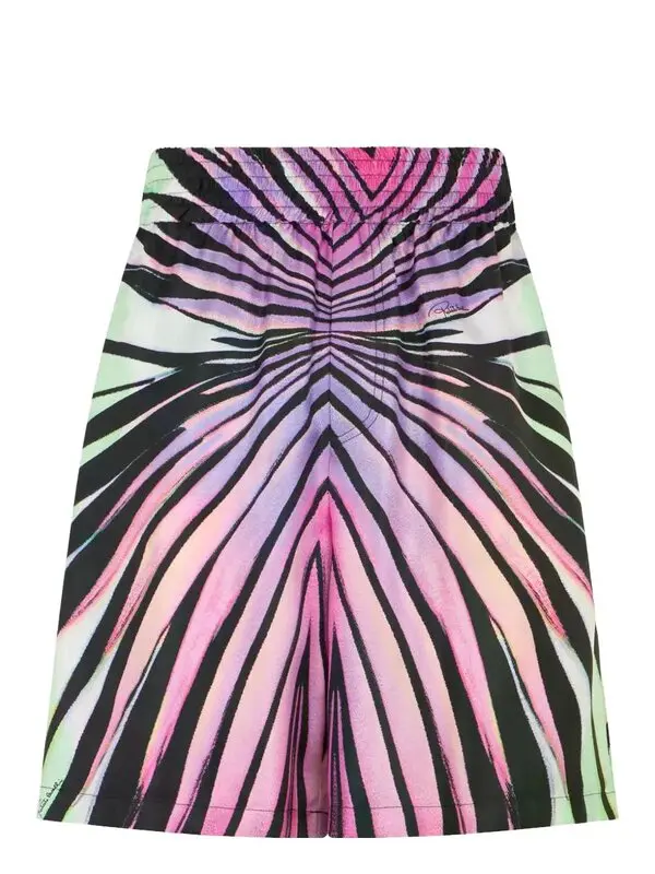 Roberto Cavalli Graphic-print Shorts - Black