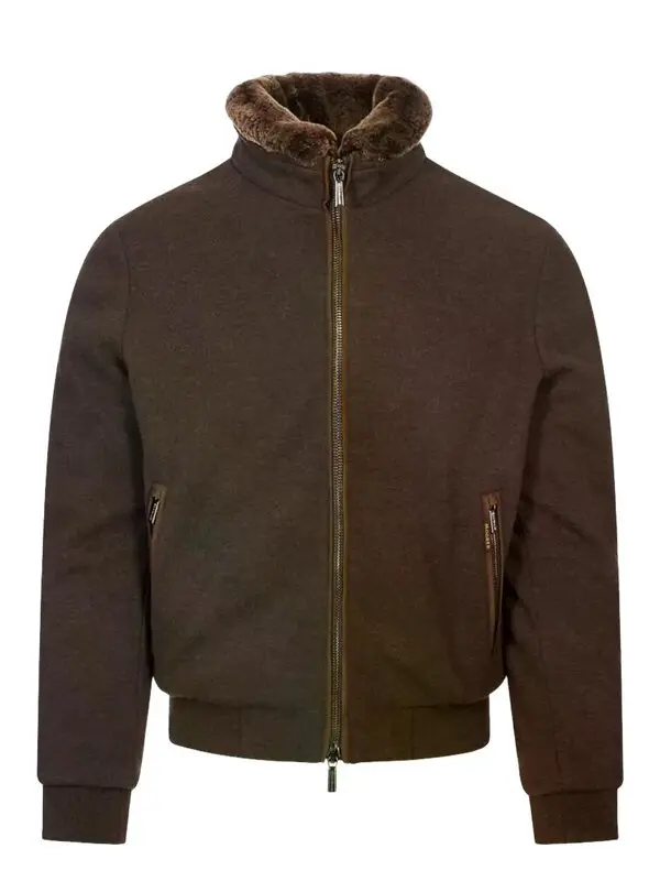 MOORER Bellati-mrw Zip-up Jacket - Brown