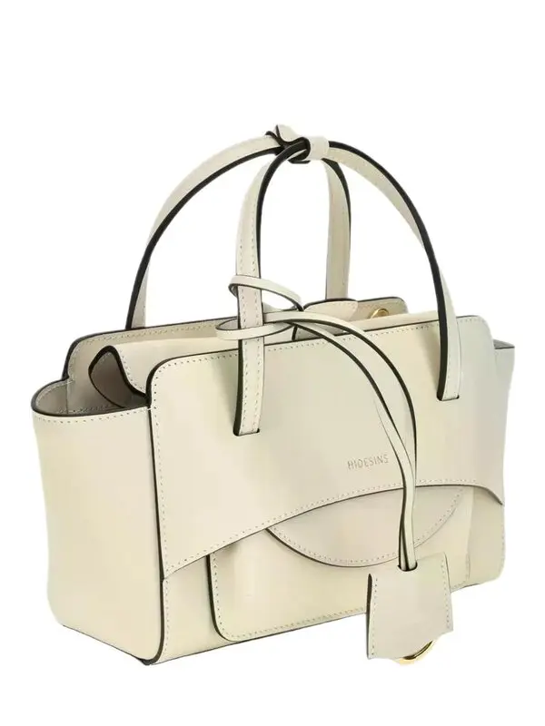 HIDESINS Small Flap Logo-detail Handbag - Neutrals
