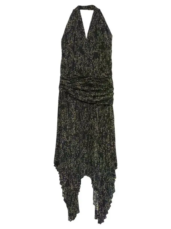 Proenza Schouler Paulina Floral-print Pleated Maxi Dress - Black