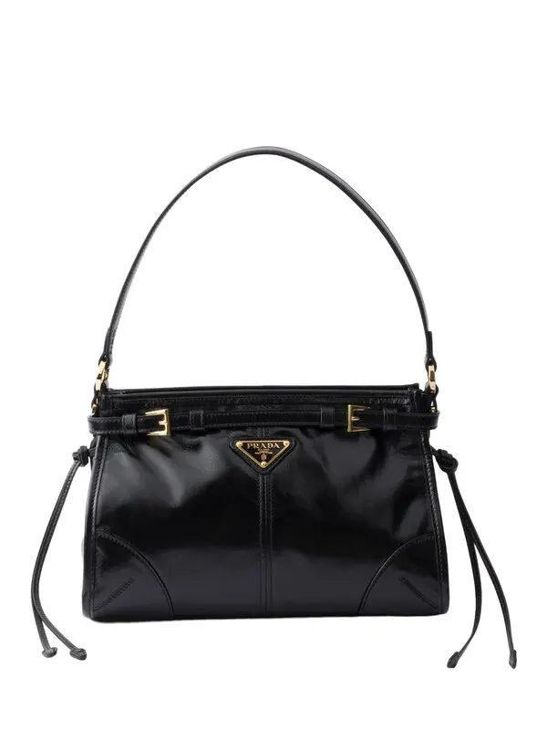 Prada Bonnie Small Leather Handbag - Black