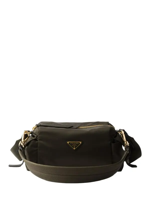 Prada Re-nylon And Leather Shoulder Bag - Forest