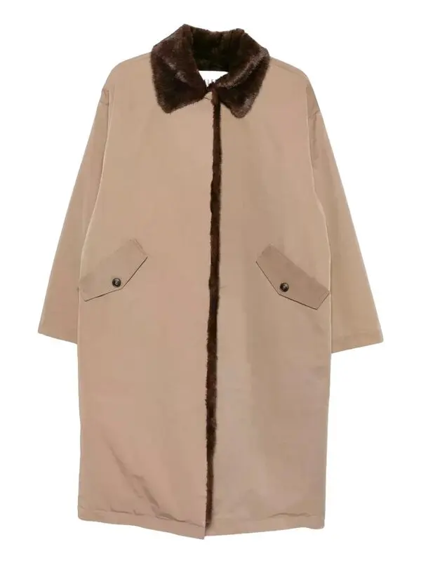 ELEH Flap-pocket Oversized Coat - Neutrals