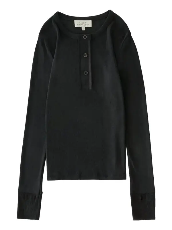 Studio Nicholson Roane Butoned Top - Black